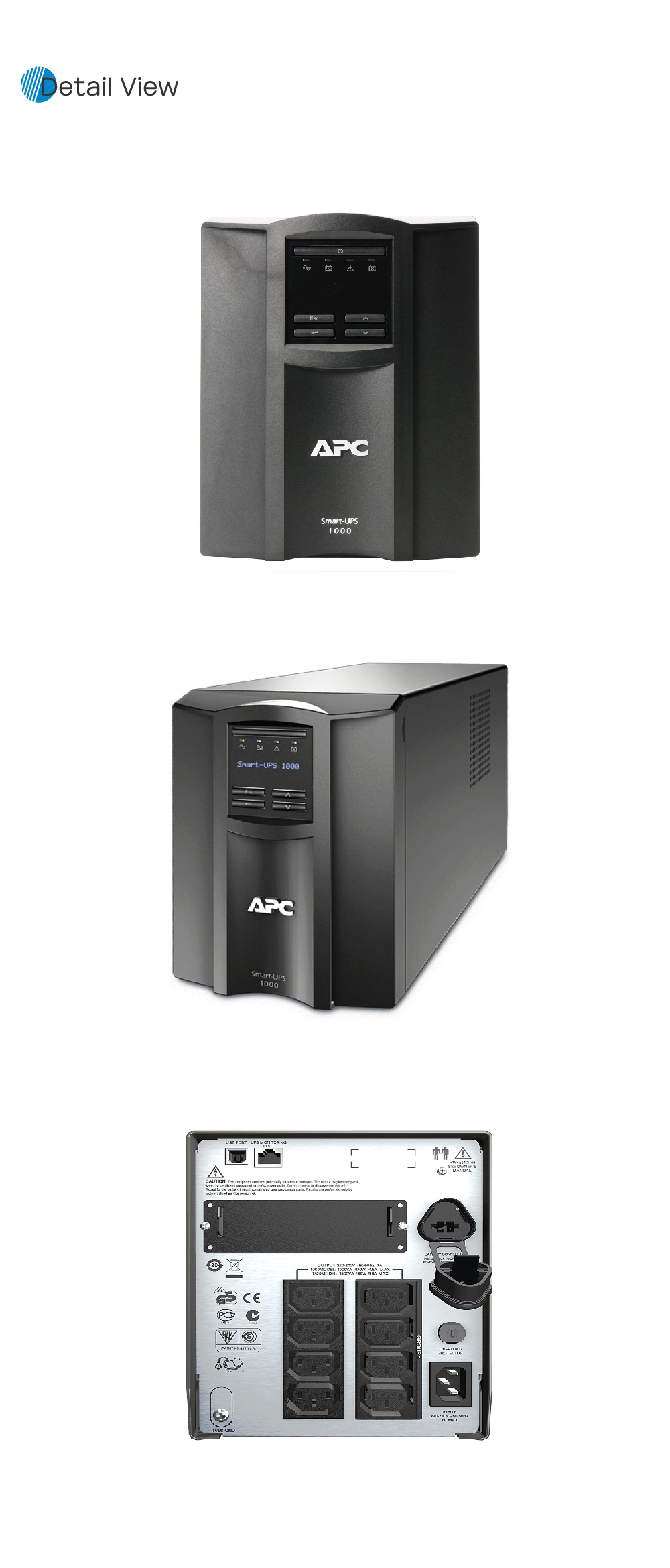 APC SMT1000I Smart-UPS 1000VA LCD RM 230V